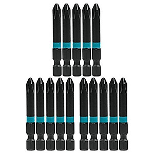 Makita A-99786 Impactx 2 Phillips 2″ Power Bit, 15 Pack