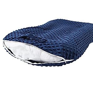 Removable Slipcover for Newborn Lounger, Super Soft Premium Minky Dot Baby Lounger Cover Fit for 29 x 17 x 4 inches Infant Padded Lounger, Ultra Comfortable, Safe for Babies Small Size (Estate Blue)