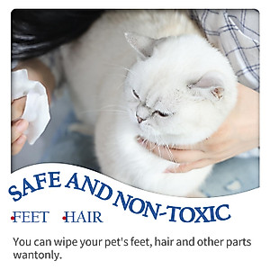 PAWISE Pet Hypoallergenic Wipe Unscented Eye Wipes for Dogs and Cats, 140 Counts