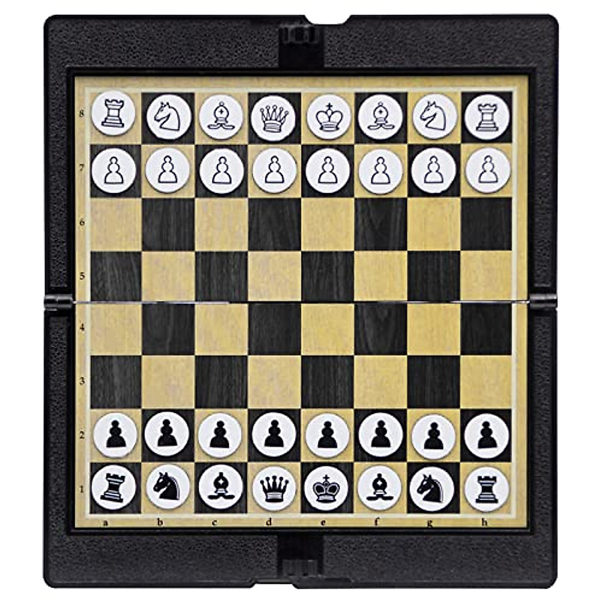 ljhnba Foldable Chess Board Mini Size Magnetic Chess Set Travel Portable Wallet Pocket Chess Board Game for Camping Family Game