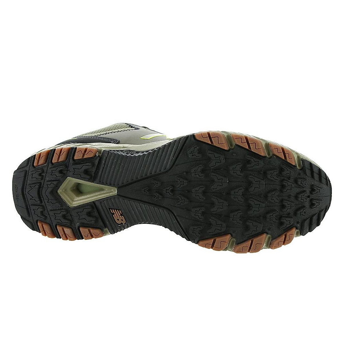 New Balance Men's 510 V5 Trail Running Shoe, Camo Green/Black/Yellow, 13