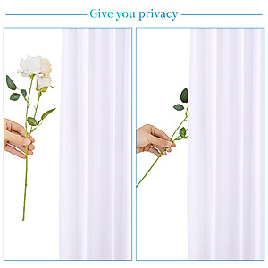 White Backdrop Curtain for Parties Wedding Wrinkle Free White Photo Curtains Backdrop Drapes Fabric Decoration for Baby Shower 5ft x 8ft,2 Panels