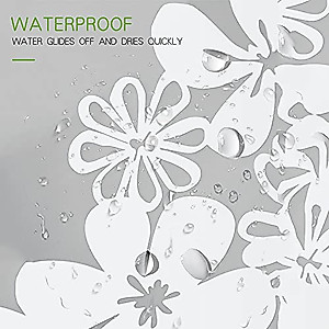 FYY Shower Curtain Liner, 72 Inch Waterproof PEVA Shower Curtain Liners with Metal Grommets and 12 Plastic Hooks Thick Bathroom Plastic Shower Curtain Liner-Flower