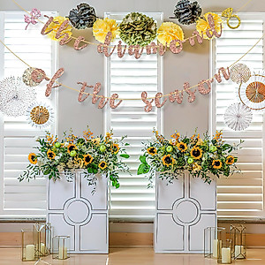 KakaSwa Tea Party Bridal Shower Banner, The Diamond of The Season Banner for High Tea Party Supplies, Bridal Shower Garden Party Decorations, Rose Gold Glitter