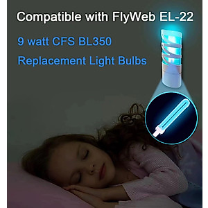amgolibi 9 Watts Fluorescent Bulb Compatible with FlyWeb Classic Fly Light EL 22, CFS BL350 Replacement Light Bulbs