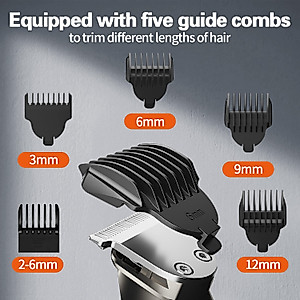 vsmooth Beard Trimmer for Men Multifunctional Hair Trimmer Mens Electric Clipper Suitable for Mustache Body Nose Ear Facial Trimmers Rechargeable Hair Clippers Waterproof Precision Trimmer