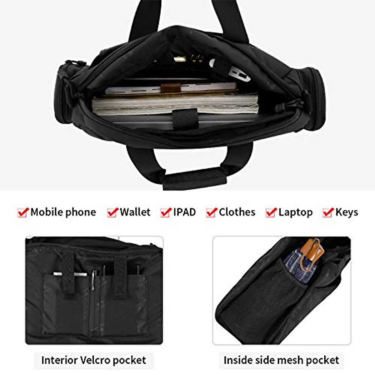 CamGo Tactical Briefcase 14 inch Laptop Messenger Bag Military Style Shoulder Bag Handbag for Men