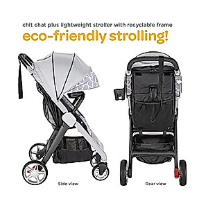 Larktale chit Chat Plus | Lightweight Full-Featured Stroller for Newborns and Toddlers | Compact Folding Stroller for Travel Featuring Eco-Friendly Materials and One-Handed Steering, Nightcliff Stone