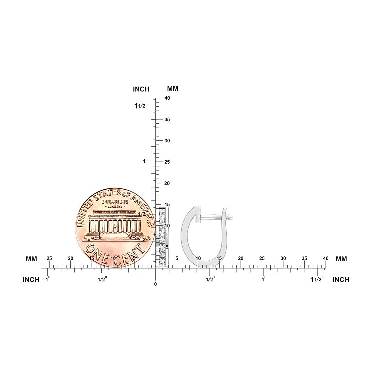 ARAIYA FINE JEWELRY 10K White Gold Diamond Hoop Earrings (1/3 cttw, I-J Color, I2 Clarity)