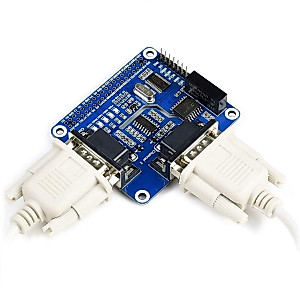 waveshare 2-Channel Isolated RS232 Expansion HAT for Raspberry Pi Model 4 B/3B+/3B/2B/B+/A+/Zero/Zero W Adopts SC16IS752+SP3232 Combination, Converts SPI to RS232, Data Rate up to 921600bps