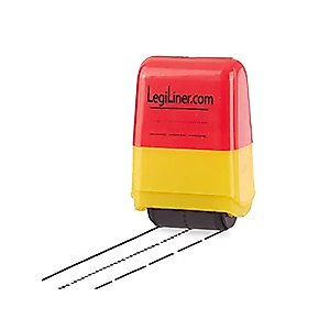 LEGILINER Spaces: 1" Dashed Handwriting line with Broken Baseline. Rolling, self-Inking Stamp Handwriting Practice Tool for Teachers/OT’s/Homeschool/Special Ed. Pre-K/Kindergarten Size