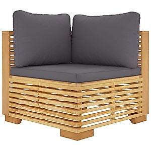 WEHUOSIF 6 Piece Patio Lounge Set with Cushions,Garden Lounge Set,Combination Sofa,Pool Sofa Set,Conversation Sofa,Party Furniture,for Homes,Offices,Living Room,Cafes,Solid Wood Teak