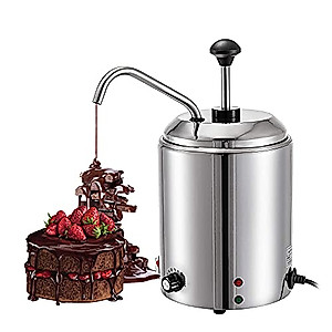 800W/1600W Commercial Cheese Machine Dispenser, Electric Cheese Dispenser Warmer, 30-110℃ Adjustment Cheese Warmer Dispenser with Pump, CE/FCC (Round)