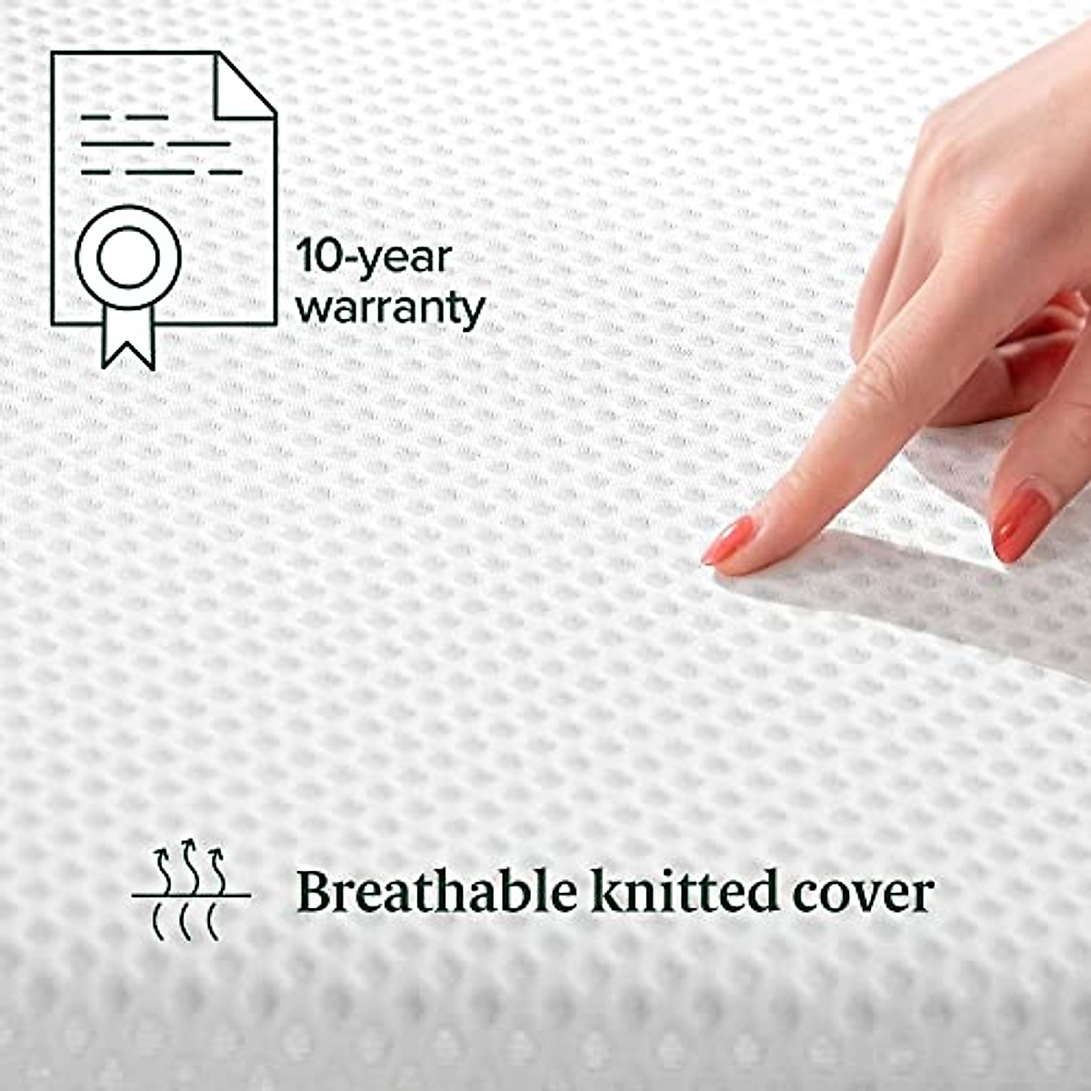 Zinus 10 Inch Green Tea Fresca Memory Foam Mattress/CertiPUR-US Certified/Bed-in-a-Box/Pressure Relieving/Made in USA, Full