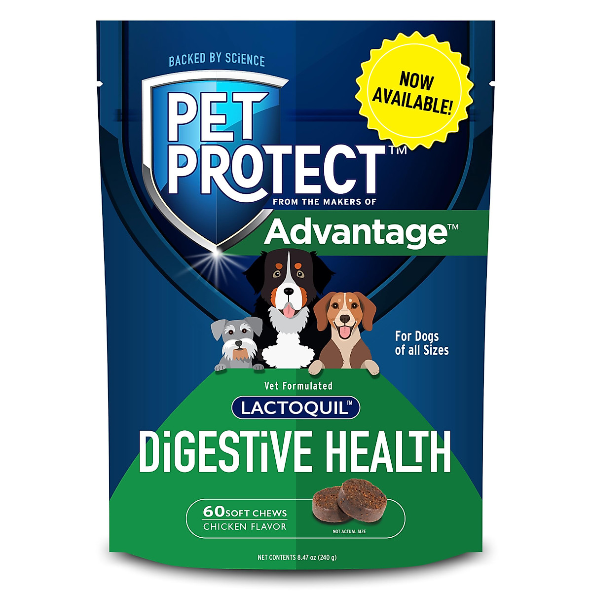Pet Protect from The Makers of Advantage Vet-Formulated Dog Digestive Health Supplement | 60 Chews