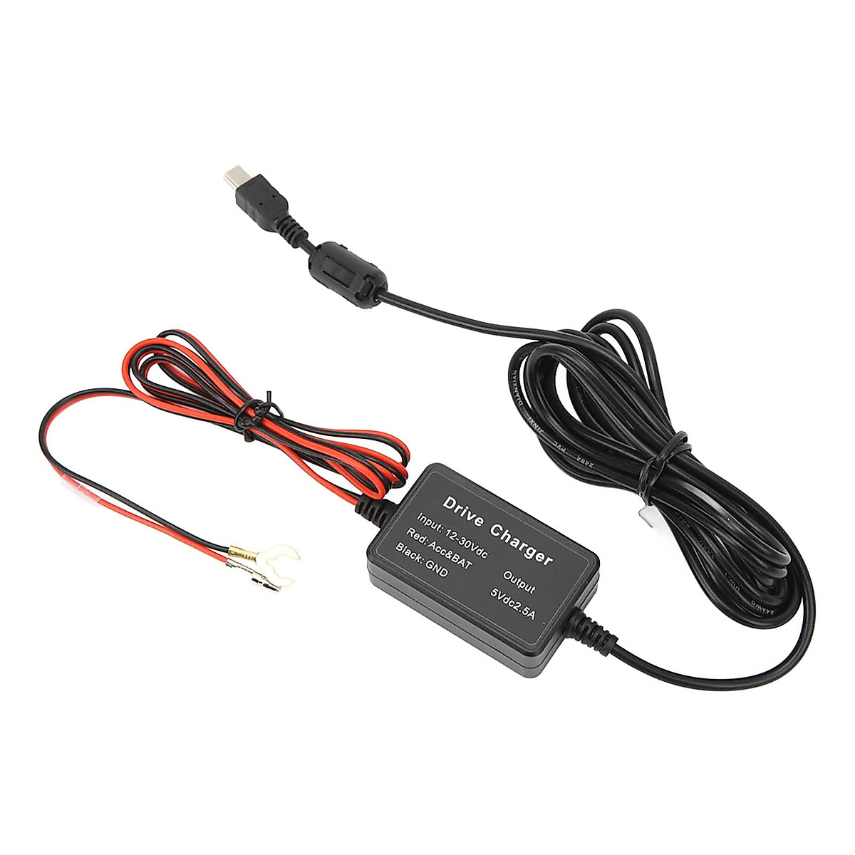Dashcam Hardwiring Kit Abs Rubber Metal 12V‑30V To 5V Usb Adapter Protection Camera Cam Hardwire Kit