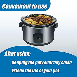 FASOZUKA Slow Cooker Liners 40×Cooking Bags Extra Large Size Disposable Pot Liners, Fit 3QT to 8QT for Slow Cooker Cooking Trays Suitable for Oval & Round Pots 13"x 21", 40 Liners