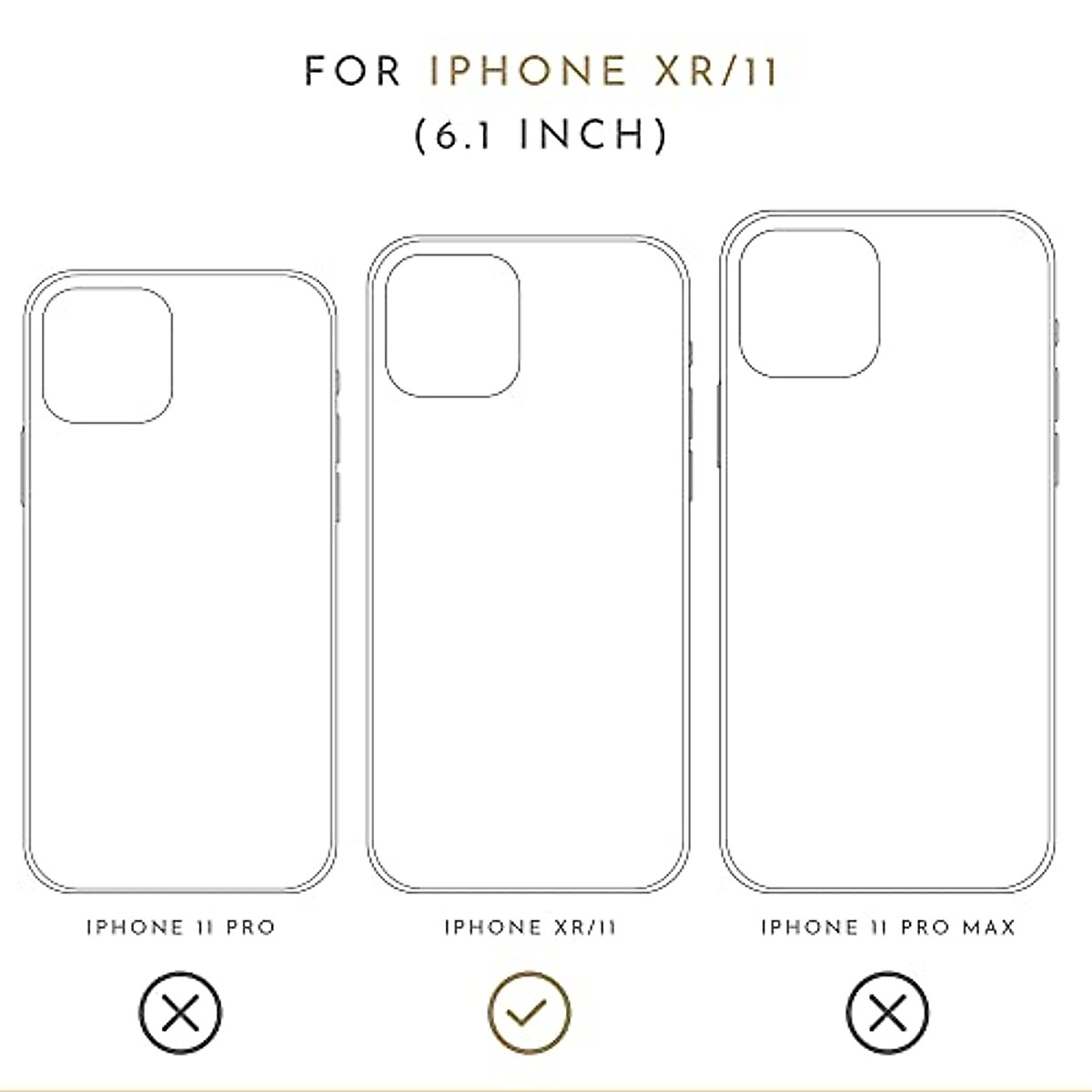 HABITU [Folio Collection 2022 Eris Tri-Fold Pink Wallet Case for iPhone XR/11, Detachable Vegan Leather Magnetic Folio with Card Pockets, Mirror & Strap for Women, for Women