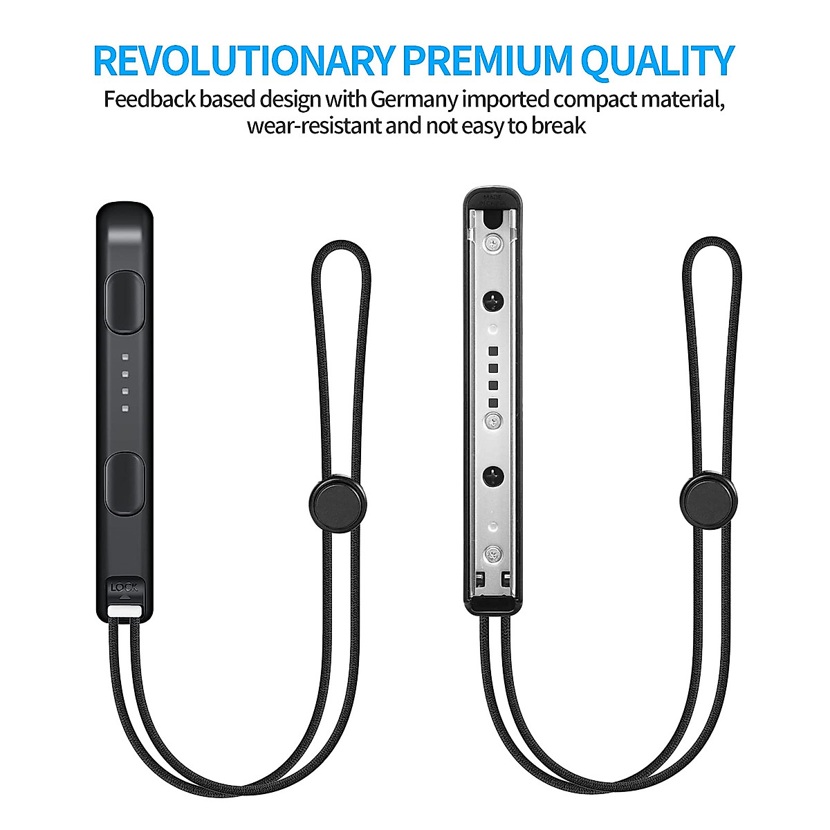 KOOWOD Wrist Strap for Switch Joycon – 1 Pair Lanyard Replacement Parts Accessories Caps for Joy Con Controller