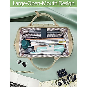 MATEIN ECO Friendly Backpack Purse for Women, Water Resistant Travel Backpack Business Computer Daypack Work Bag Fits 15.6 Inch Laptop, Sustainable Gifts for School Student Teacher Nurse, Beige