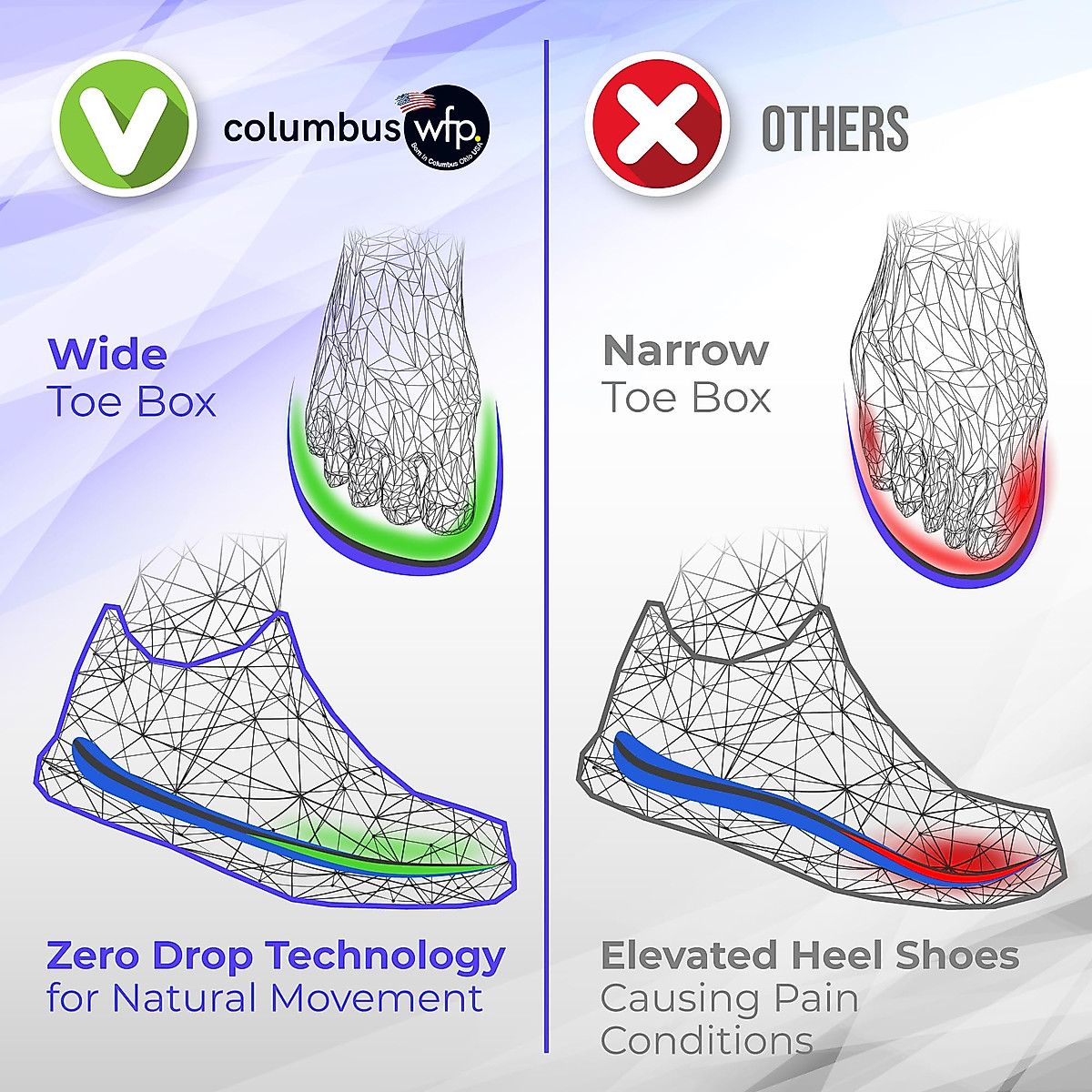 Columbus WFP Scioto X3 Walking Shoes for Women - Extra Comfortable & Everyday Ladies Sneakers - Black/Black, US 10, X Wide