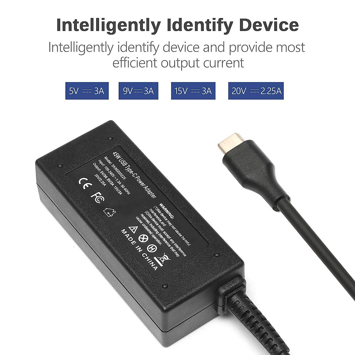 Chromebook Charger USB C,45W Type C Laptop Charger Compatible with HP Chromebook 11 11A 13 14 14A G5 X360 14-ca061dx 14-ca020nr 14-ca060nr 14-ca043cl 14-ca052wm 14-ca051wm Power Supply