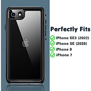 Bestcellcase Waterproof iPhone SE 2022/SE 2020/iPhone 8/iPhone 7 Case Shockproof,Full Body Protective Case with Screen Protector,Heavy Duty Phone Case for iPhone 7/8/SE,Green