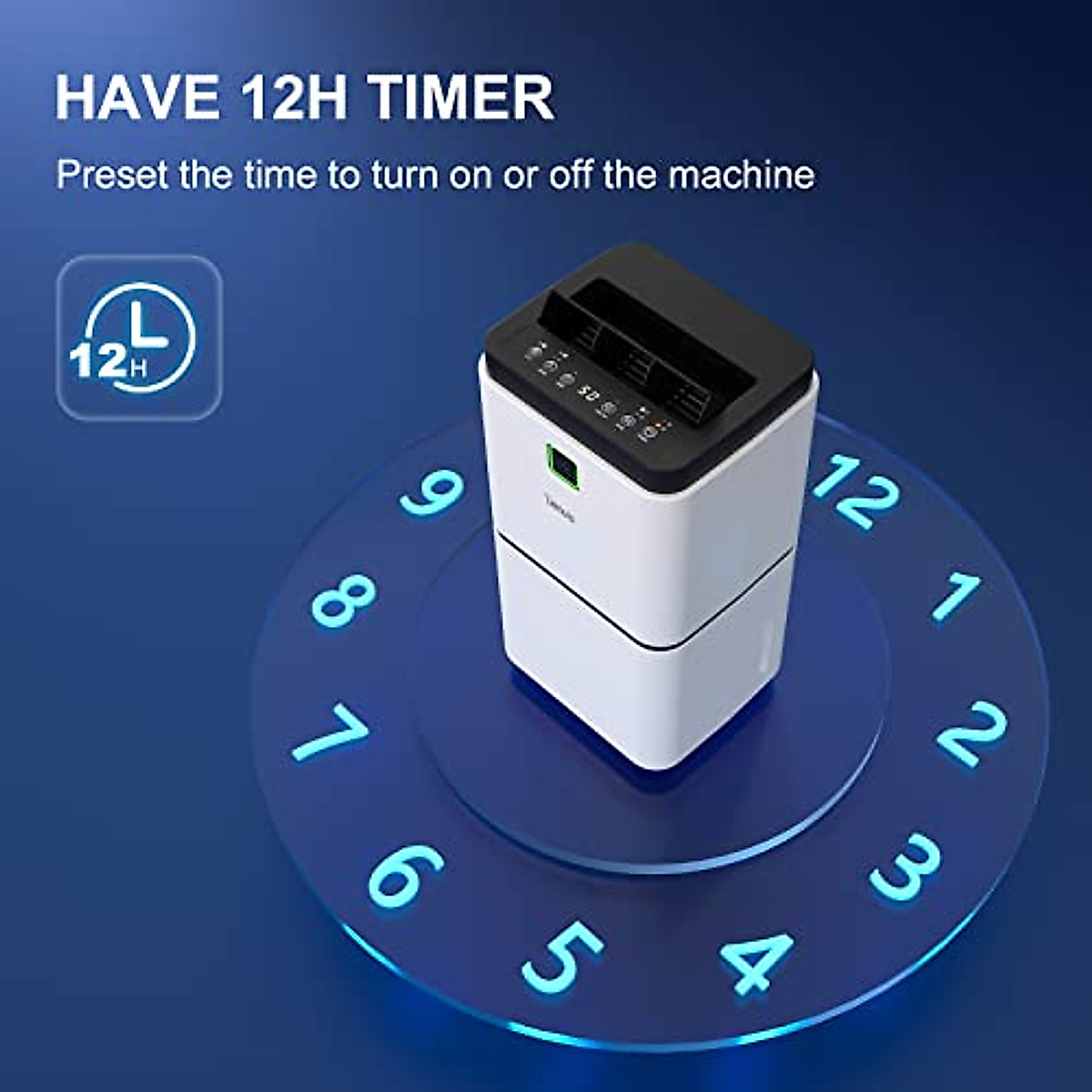 Lienuis 25 Pints Dehumidifiers for Home and Basements, Large Room, Bedroom, Bathroom, 2000 Sq. Ft. Dehumidifier with Drain Hose and Water Tank, Auto or Manual Drainage, 12H Timer, Auto Defrost, Child Lock