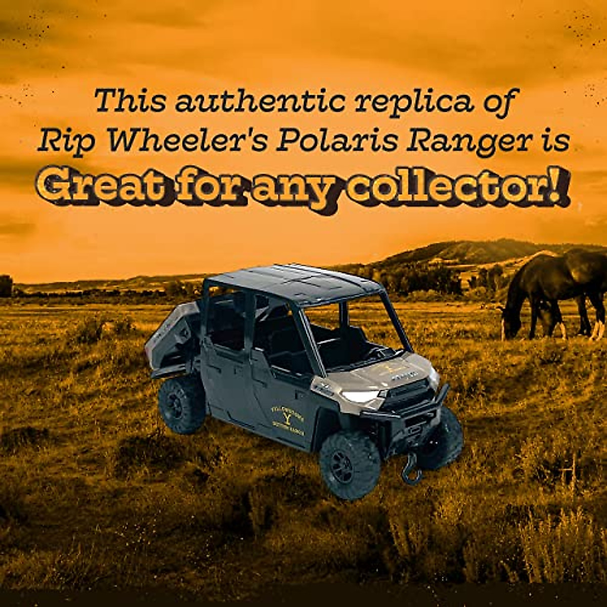 Big Country Toys AMT Adult Collectibles Rip Wheeler Yellowstone Polaris Ranger Truck with Trailer, Realistic Collectible