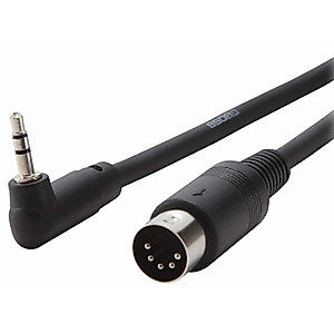 Boss BMIDI-5-35 Type A 3.5mm TRS to Male 5-pin DIN MIDI Cable - 5 Foot
