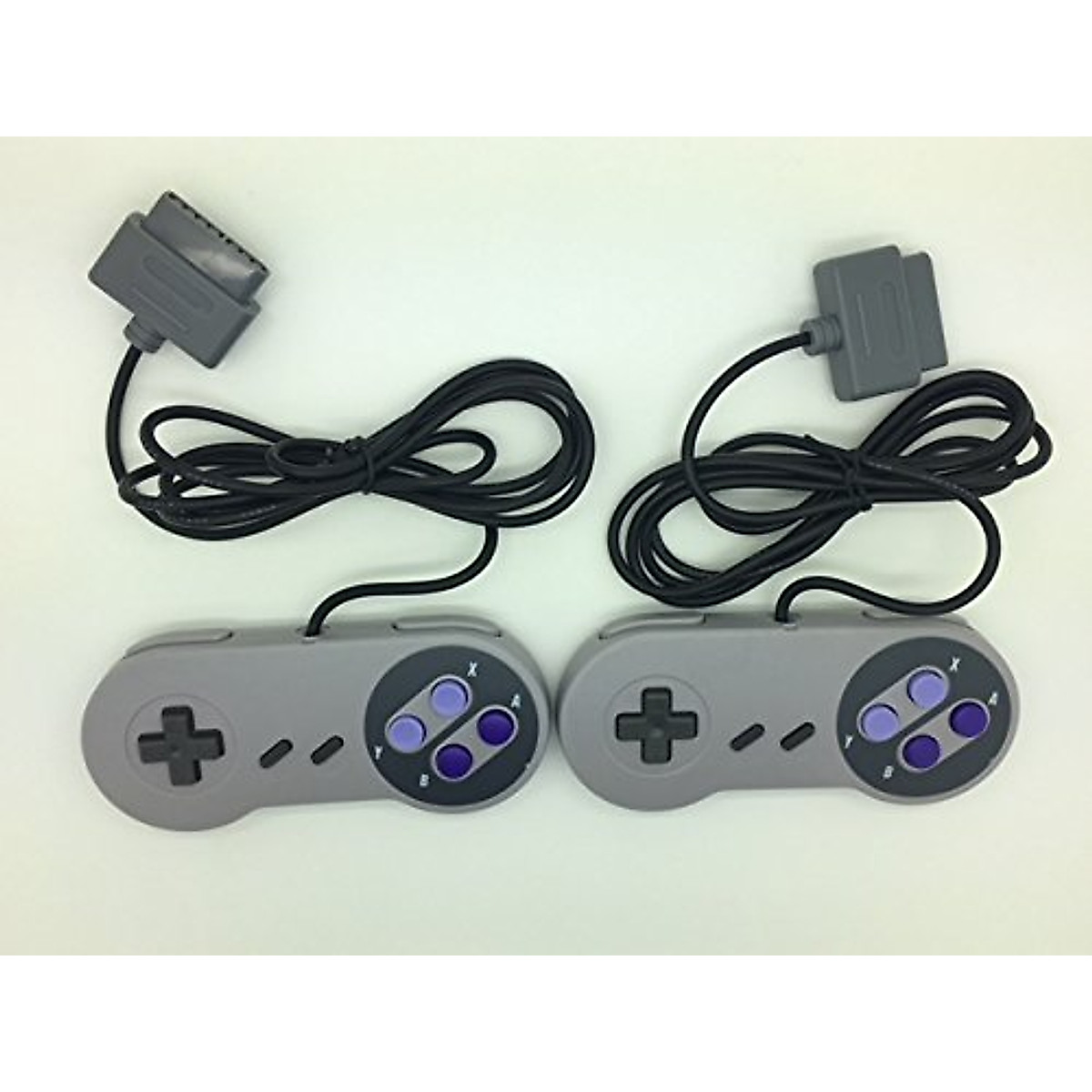 Super Nintendo SNES Controllers, AV Cable and Power Adapter Bundle for the Original Super Nintendo SNES Console System TBGS