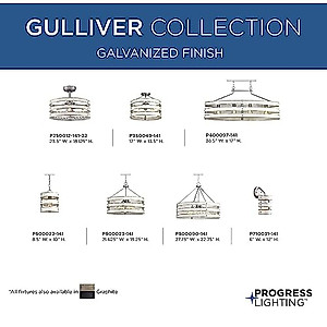 Gulliver Collection 1-Light Coastal Pendant Light Galvanized