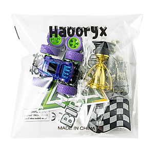 Haooryx Green and Purple Monster Truck Cake Toppers 40Pcs Monster Truck Racing Car Cake Decoration Birthday Dessert Cupcake Cake Topper Decor for Kids Theme Birthday Party Baby Shower Decor Supplies