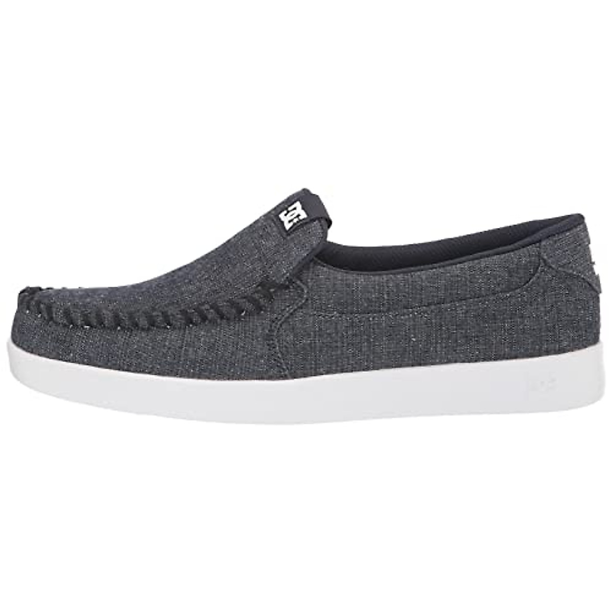 DC Men's Villain 2 Casual Slip On Skate Shoe Slipper, Blue Heather, 11.5