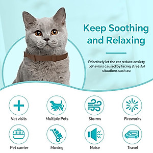 WEALLIN 4 Packs Calming Collar for Cats, Cat Calming Collar Anxiety Aggression Relief Stress Pheromone Collar for Cats, Cat Calming Products with 60 Days Long-Lasting Effect, Adjustable for Most Cat