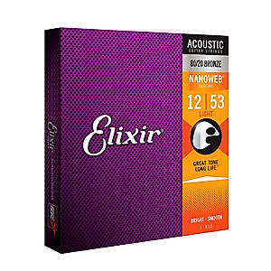 Elixir 11052 Nanoweb Acoustic Guitar Strings Set (6-Strings)