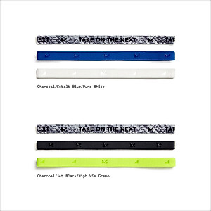 Mission VaporActive Cooling Marathon Headband 3-Pack, Charcoal/Cobalt Blue/Pure White, One Size