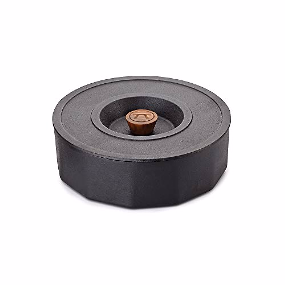 Outset Cast Iron Multi-Purpose Pot, Tortilla and Pancake Warmer, 3 Quart, Black