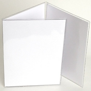 StoreSMART - 6-View Menu Covers - Tri-Fold/Triple Pocket - 8 1/2" x 11" - 25 Pack - Clear Vinyl Plastic - H811300-25