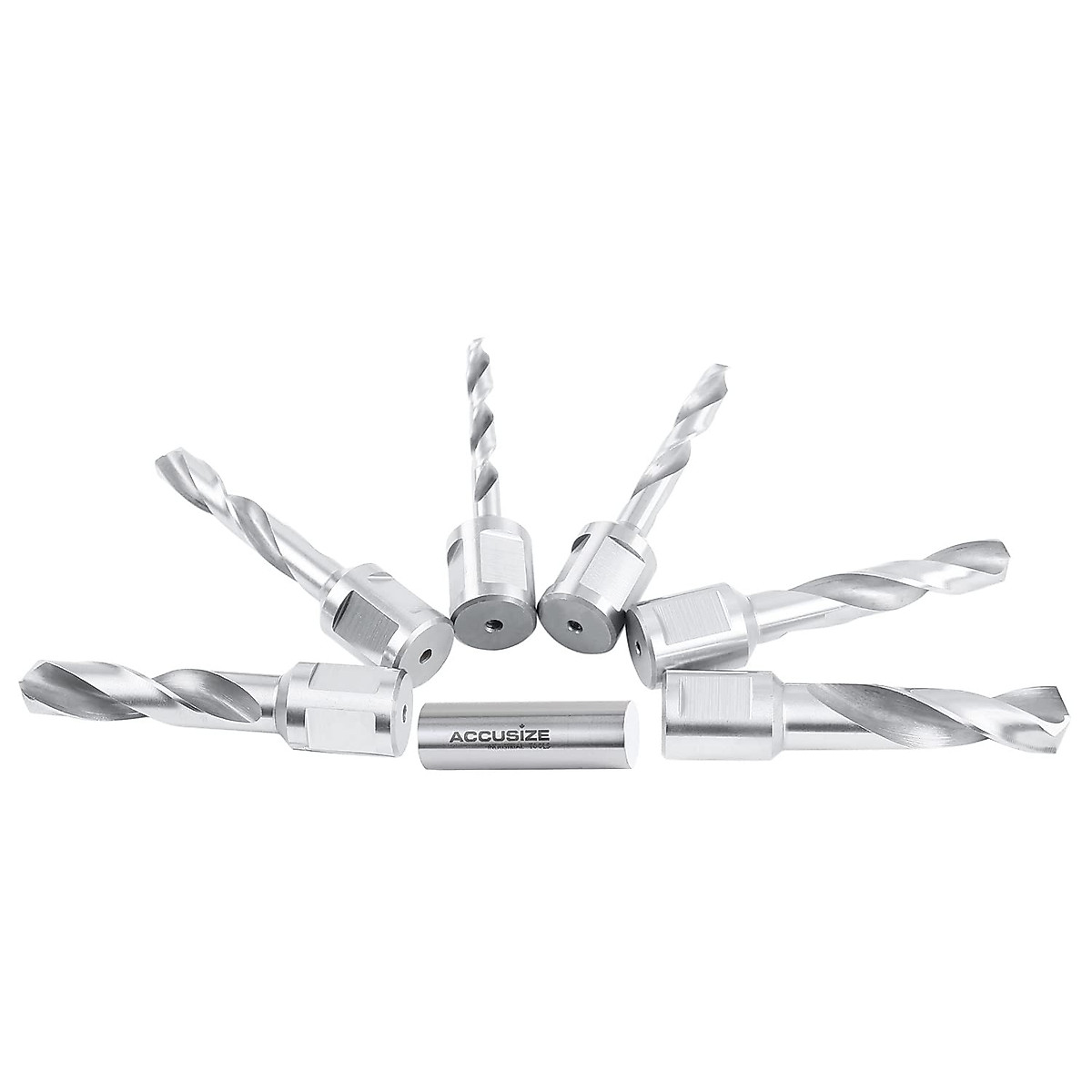 Accusize Industrial Tools 6pcs/Set H.S.S. Fully Ground Drill Sets with 3/4" Weldon Shank, 2inch Cutting Depth, 0519-5002
