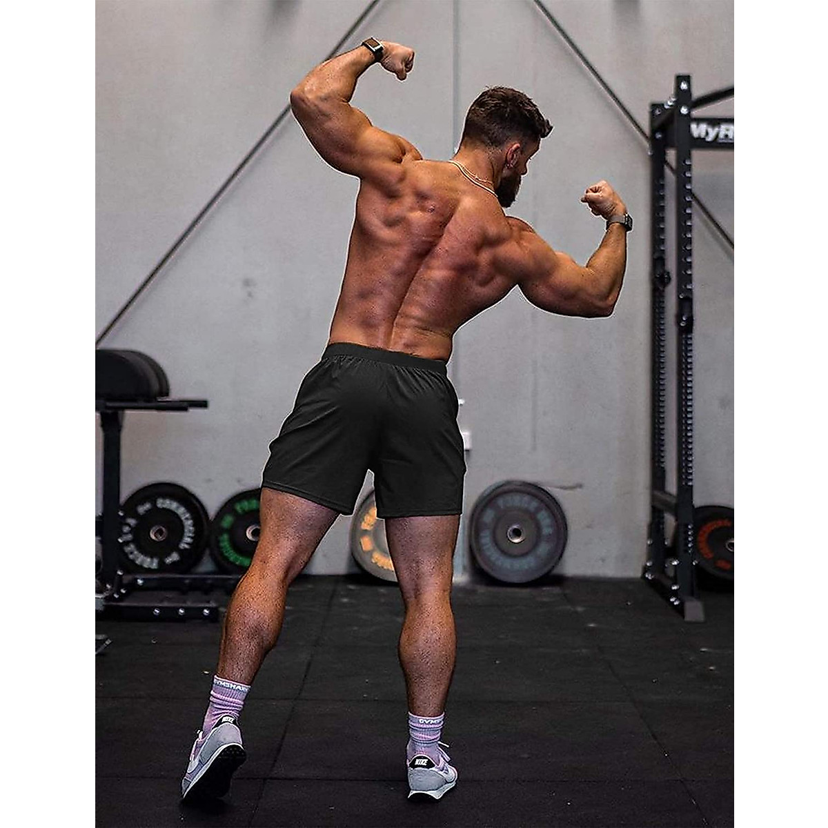 COOFANDY Men's 3 Pack Workout Gym Shorts Lightweight Athletic Mesh Shorts Quick Dry Bodybuilding Training Shorts with Pocket