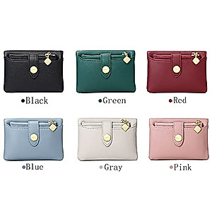 PofeeXIO Wallets for Women with Removable Card Sleeve Coin Purse Compact Bifold Small Wallet for Women Rfid Ladies Wallet Leather Billfold Womens Wallet Small (Green)