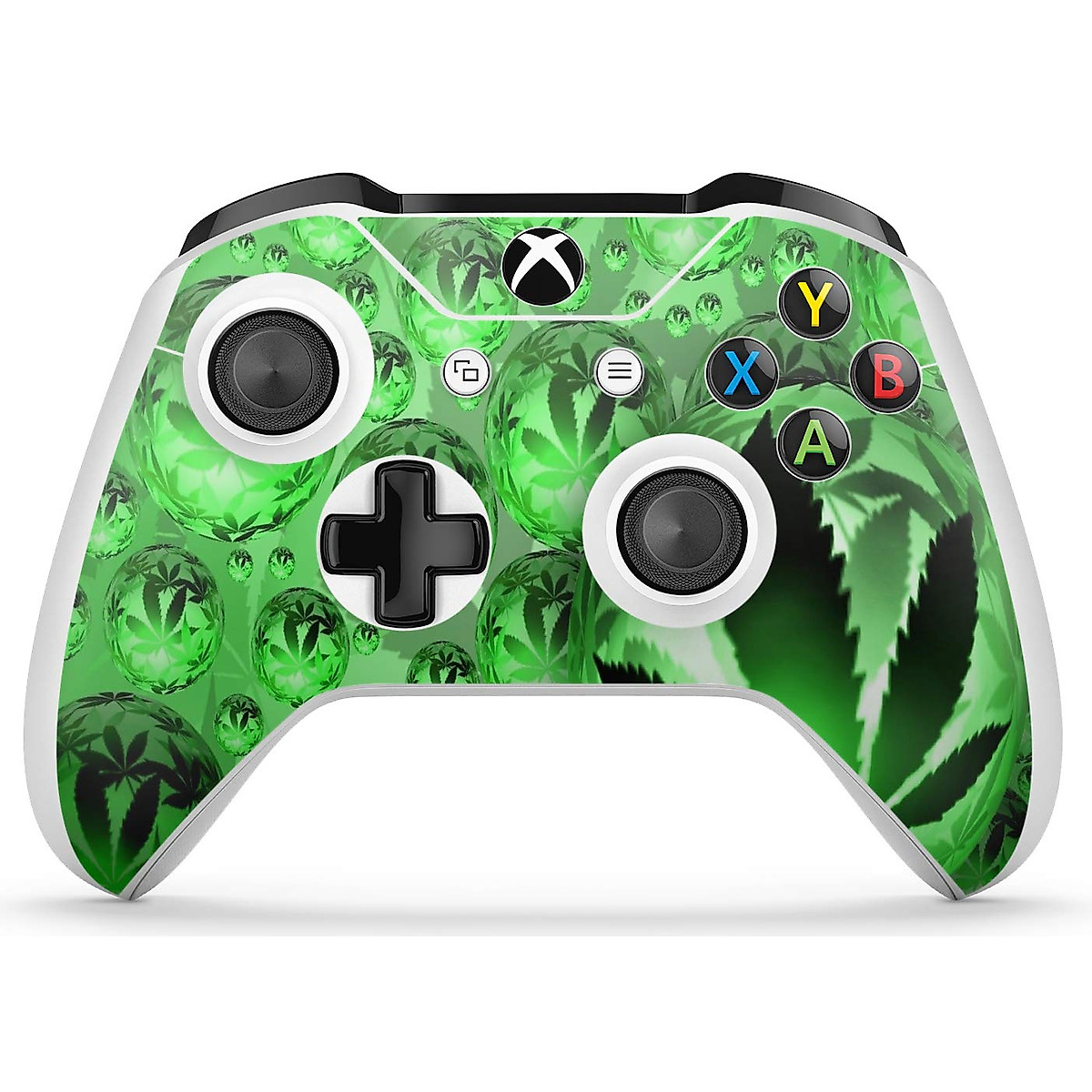 GNG 2 x Weed Compatible with Xbox One S Controller Skins Full Wrap Vinyl Sticker