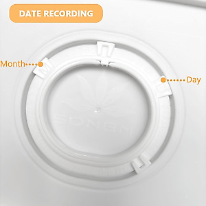 Vellsenne Sliced Cheese Container with Time Recording - Block Cheese Storage Container for Fridge Cream Cheese Sliced Cheese Cheddar Container Cheese Box with Lid Cheese Saver