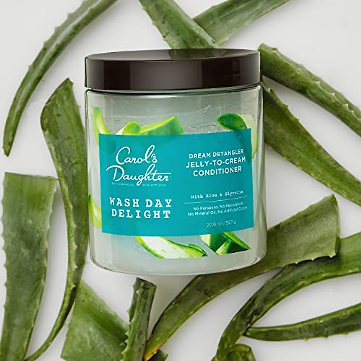Carol’s Daughter Wash Day Delight Detangling Jelly-To-Cream Conditioner with Glycerin and Aloe, Paraben-Free for Moisture, Hydration and Shine, Moisturizing, Curly Hair , 20 Oz