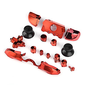 Eboxer Replacement Full Buttons Set for One, Analog Thumbsticks ABXY Buttons Dpad Buttons Replacement Kit for One Controller (Red)