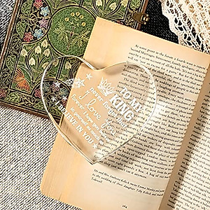 Gifts for Boyfriend, Husband Gifts, Birthday Gifts for Him Boyfriend, Unique I Love You Mens Acrylic Keepsake - Husband Birthday Gifts, Anniversary Valentines Day Gifts for Him, To My King