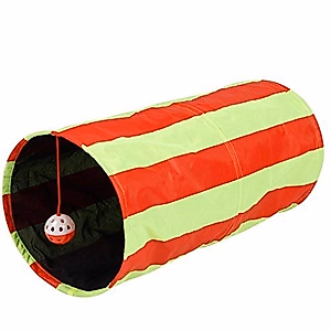 Pet Magasin Collapsible Cat Tunnel Toys (2 Pack) Interactive Pet Tubes with Fun Balls and Crinkle Peep Hole Design for Small Medium & Large Cats Dogs Rabbits and Other Small House Animals