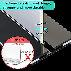 [5 Pack] 8.5 x 11 inch Office Table Sign Display Holder, Attom Tech T-Shape Black Base Portrait-Style Double-Sided Menu Display, Slant Ad Photo Frame Brochure Holder, Clear Acrylic 8.5 x 11 inches