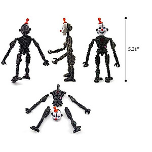 Toysvill Inspired by FNAF Sister Location Action Figures Toys (Set of 5 pcs), More Than 5 inches [Funtime Freddy Bear, Circus Baby, Ennard, Ballora, Funtime Foxy], Fun Action Simulator